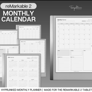 Remarkable Calendar 2023 & 2024 Monthly Calendar, Remarkable Digital ...