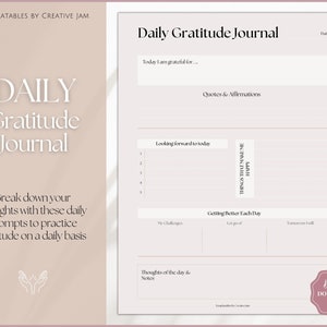 Printable Gratitude Journal BUNDLE Mindfulness Log Gratitude - Etsy