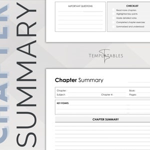 EDITABLE Chapter Summary Template, Study Guide, Textbook Outline Review ...
