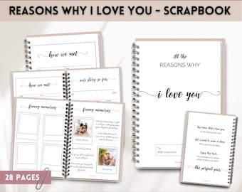 Reasons Why I Love You, Valentines Day Gift, Boyfriend, Husband, Wife ...