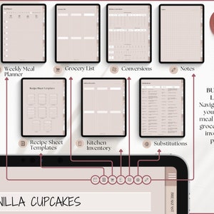 Digital Recipe Book for Goodnotes, Recipe Template, Digital Meal ...