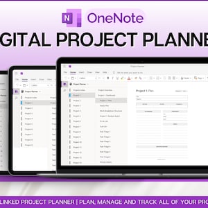 Onenote Project Planner! Project Tracker, Project Management, Digital ...