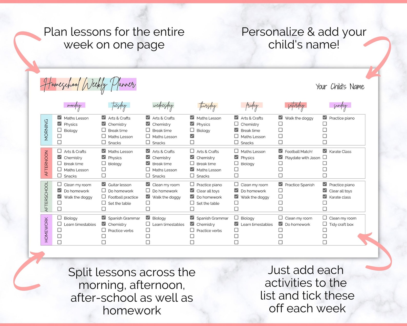 Weekly Lesson Plan Template, EDITABLE Lesson Planner Spreadsheet ...
