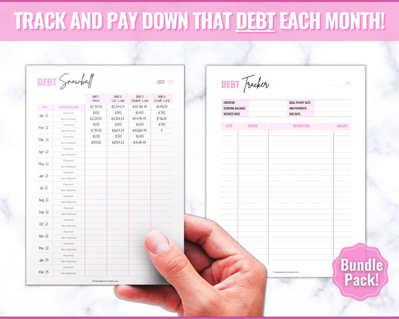 Financial Planner Printable BUNDLE Budget Template Savings - Etsy
