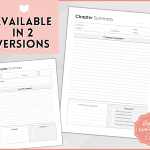 EDITABLE Chapter Summary Template, Study Guide, Textbook Outline Review ...