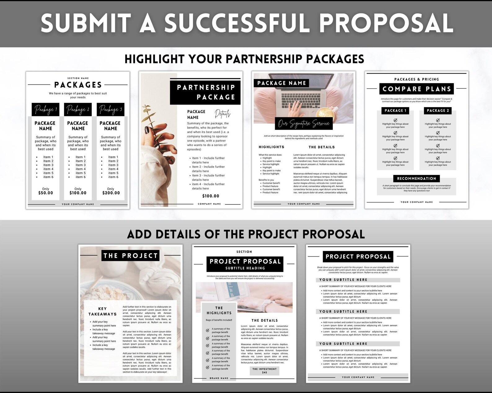 Business Proposal Template, Project Proposal, 40 Editable Canva ...