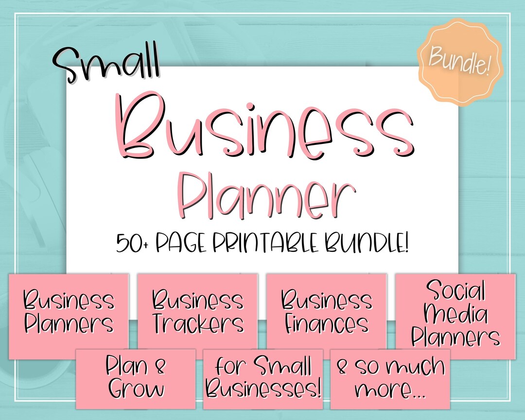 Printable Business Planner BUNDLE, Small Business Planner, Side Hustle ...