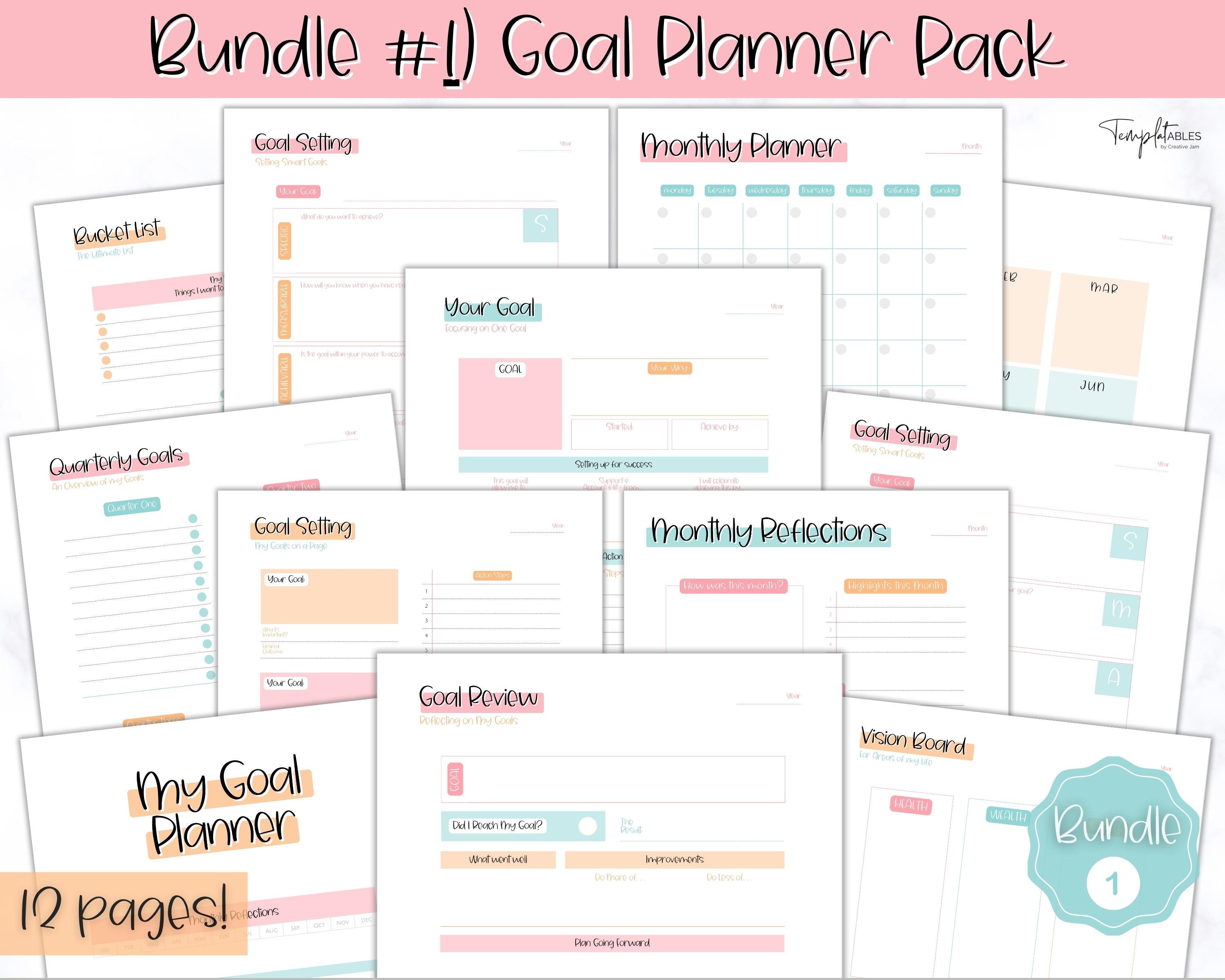 Ultimate PLANNER BUNDLE Printable Goal Planner Finances & - Etsy UK