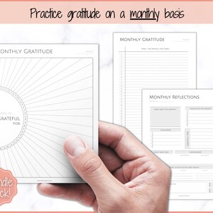 Gratitude Journal Printable BUNDLE Mindfulness Log Gratitude | Etsy