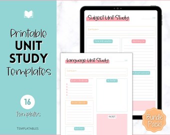 Unit Study Planner Printable / Academic Planner / Homeschool Lesson ...