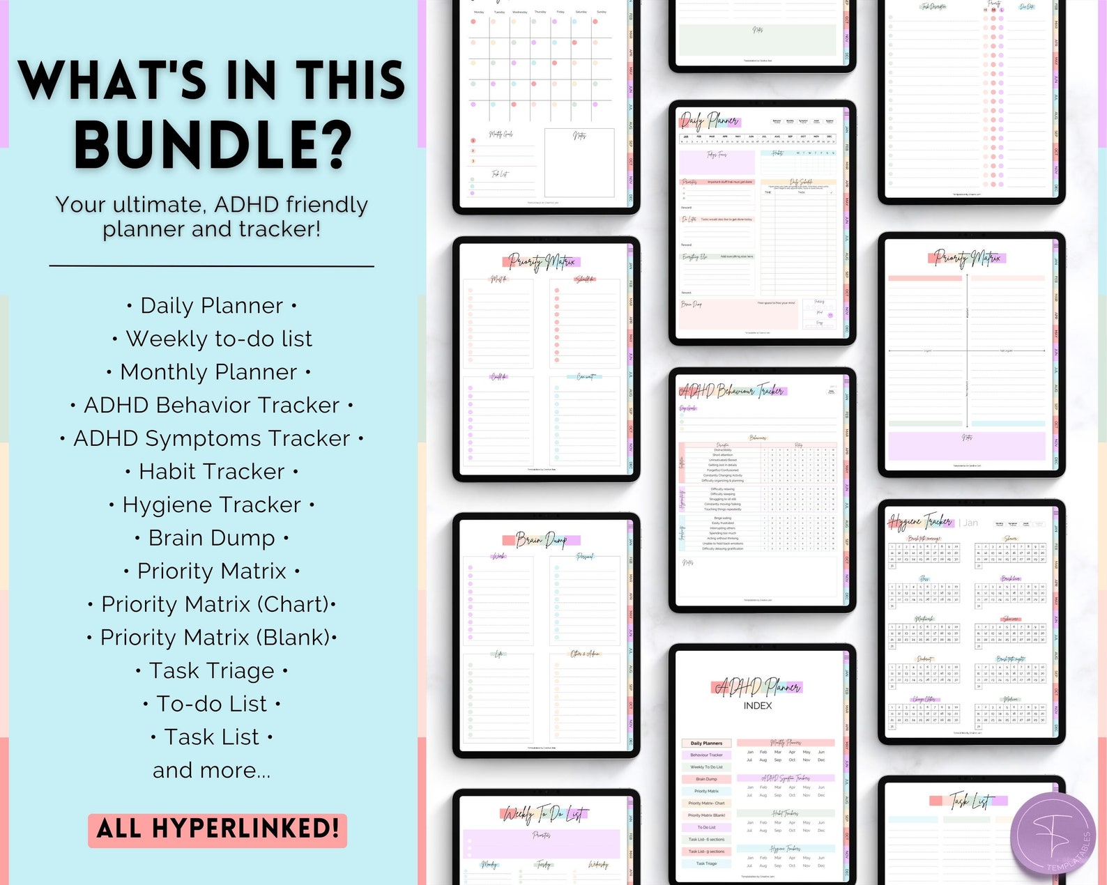 ADHD Digital Planner Daily Planner for Neurodivergent Adults - Etsy