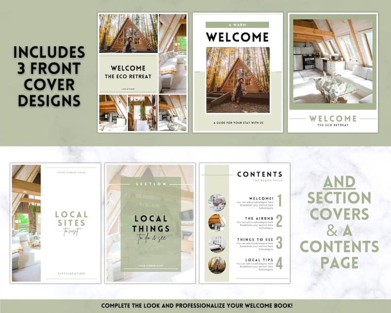 Welcome Book Template, Airbnb Welcome Guide, Editable Canva Air Bnb ...