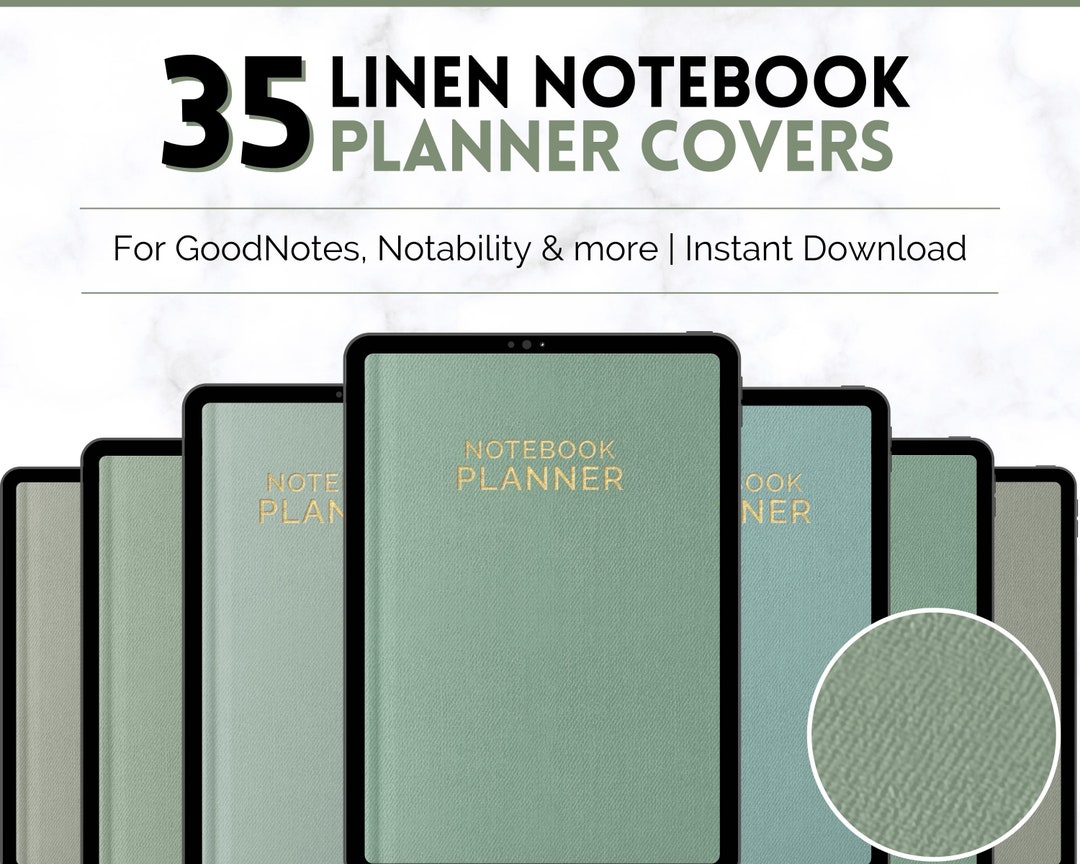 TEXTURE Digital Notebook Covers, 35 Digital Planner Covers, Goodnotes ...