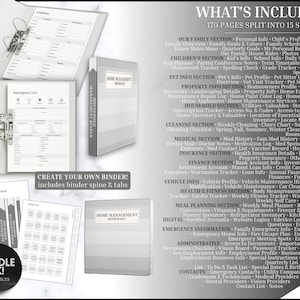The ULTIMATE Home Management Binder Bundle! 170pg Household Planner ...