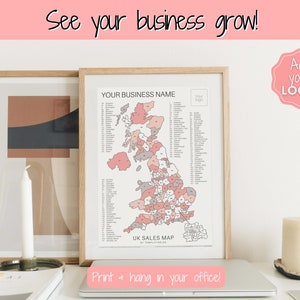 EDITABLE UK Sales Map, Business Postcode Sales Map, Color in Map, Etsy ...