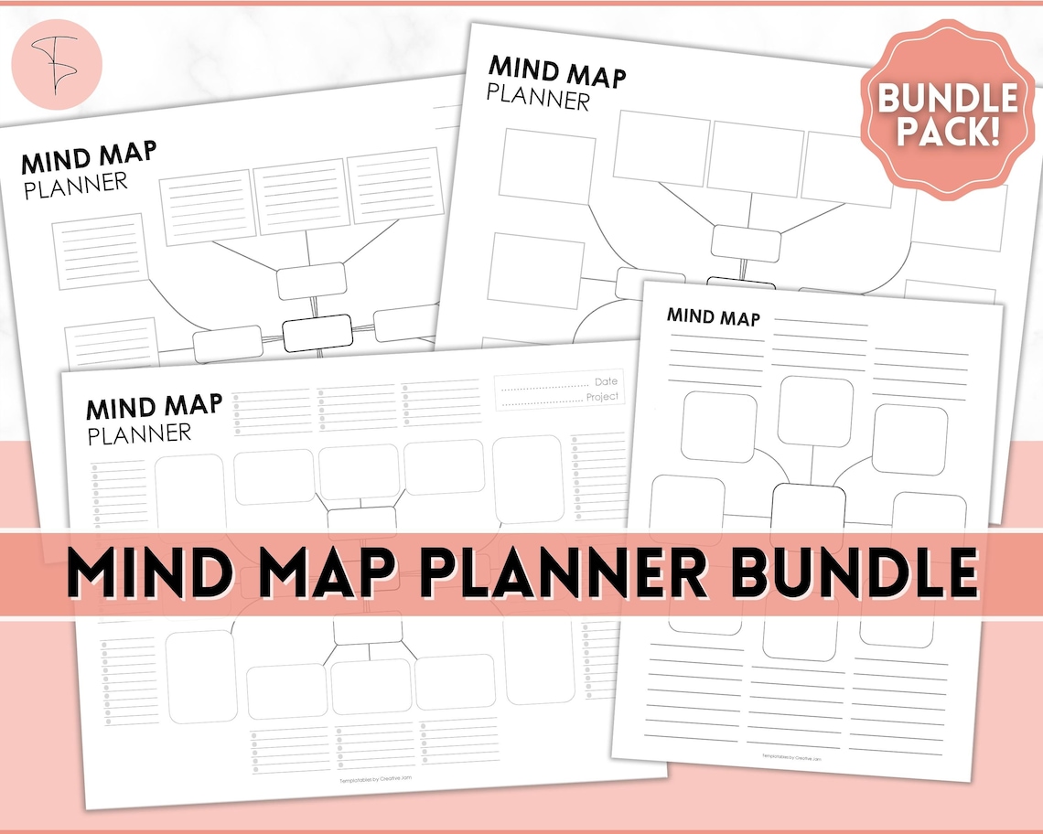 Mind Map Planner Printable Mind Map Template Study Guide - Etsy
