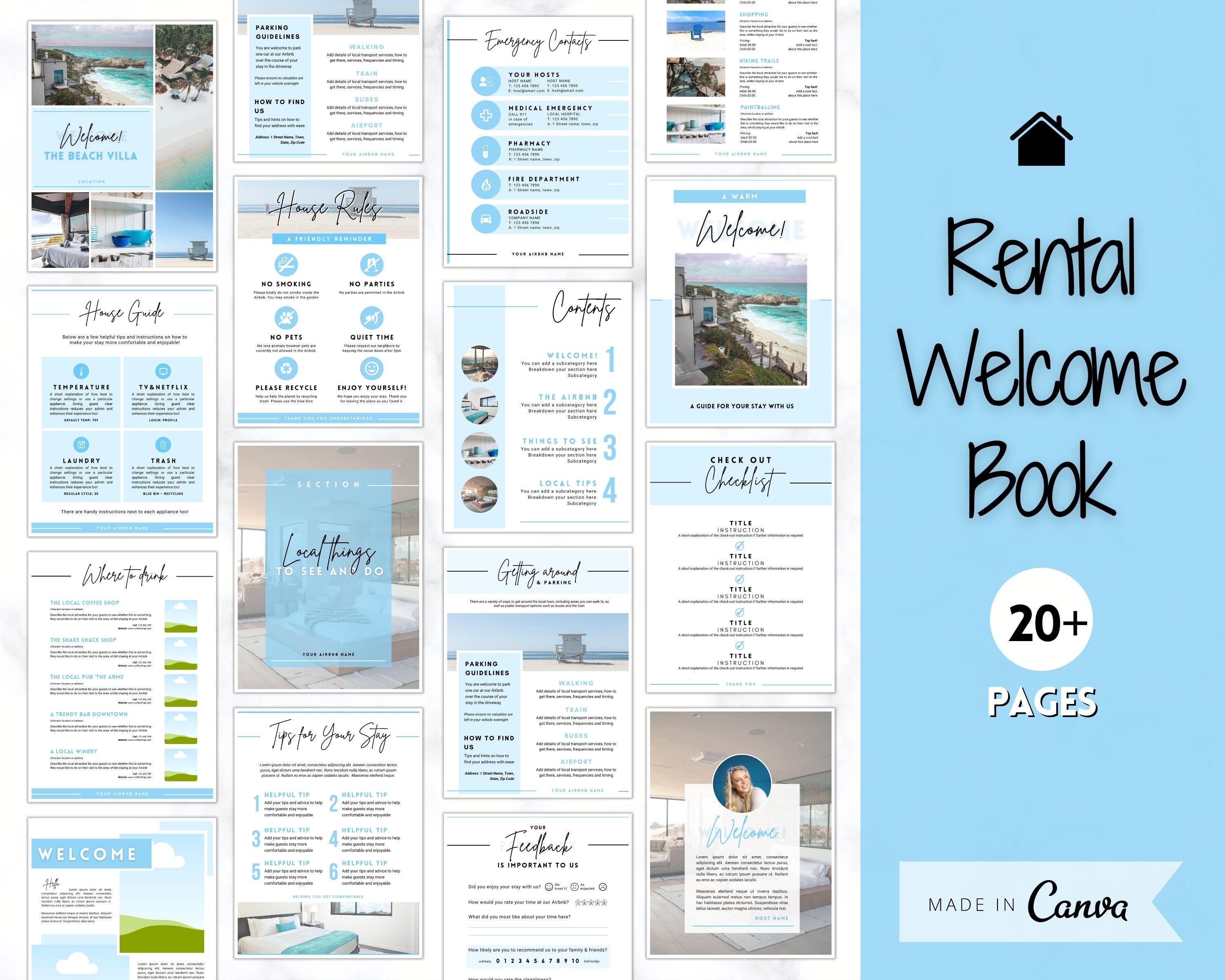 Ultimate VRBO Template BUNDLE Editable Vacation Rental Sign | Etsy