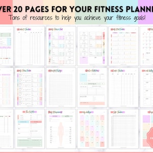 Fitness Planner, Weight Loss Tracker, BUNDLE, Workout Planner Fitness ...