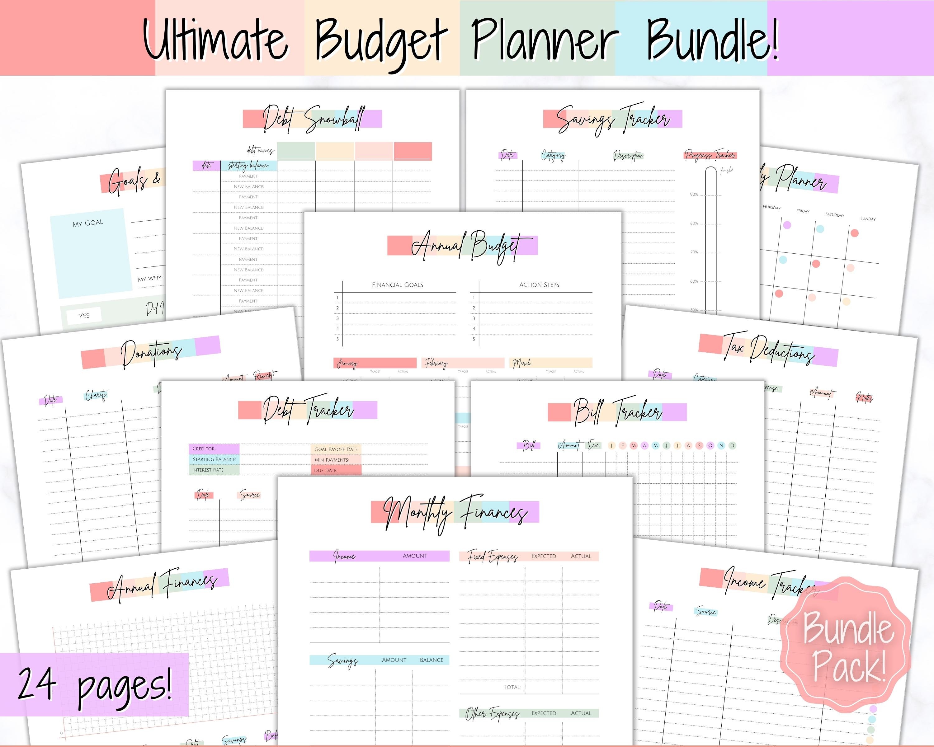 Ultimate Budget Planner Printable BUNDLE Financial Tracker - Etsy UK