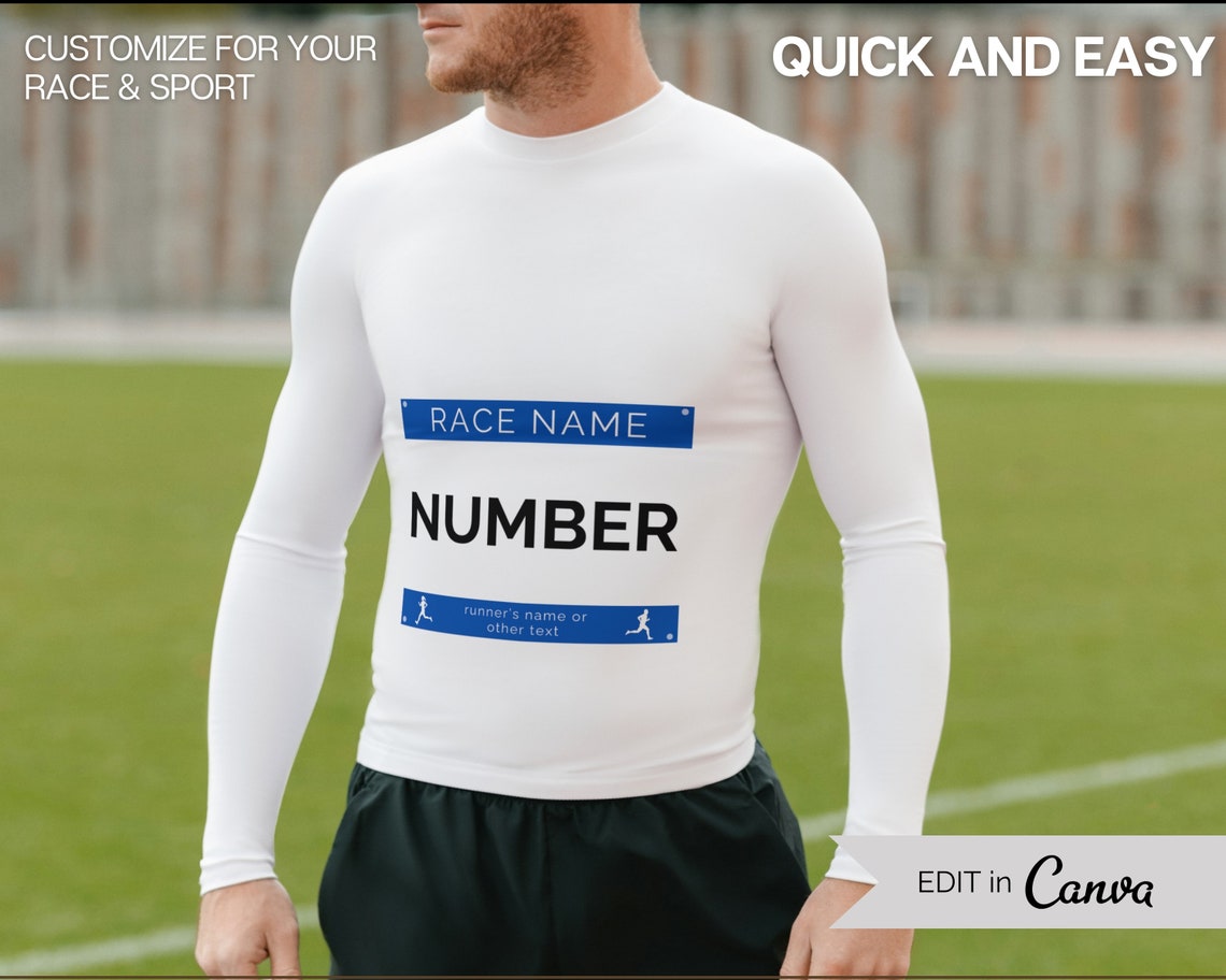 Editable Race Bib Templates, 7 Running Race Bib Templates Included ...