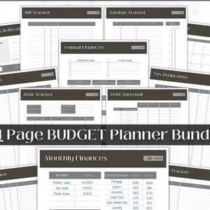 Budget Planner Printable BUNDLE Financial Tracker Savings - Etsy