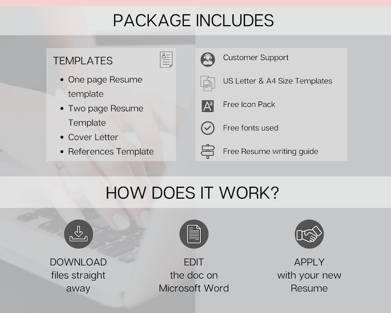 2 Page Resume Template Word. CV Template Professional, CV Design ...