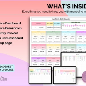 Invoice Tracker Spreadsheet, Small Business Invoice Tracking, Invoice ...