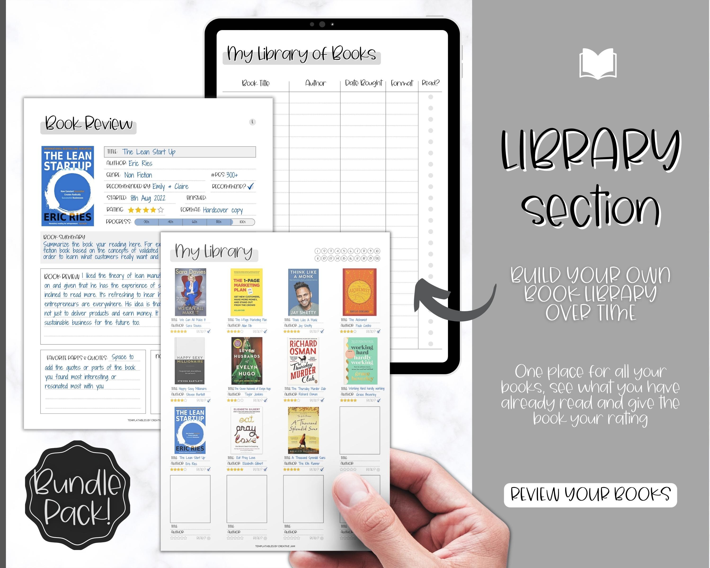 Book Tracker, Reading Tracker, Printable Reading Challenge, Book Review ...