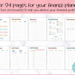 Finance Planner BUNDLE! Budget Planner Templates, Financial Savings ...
