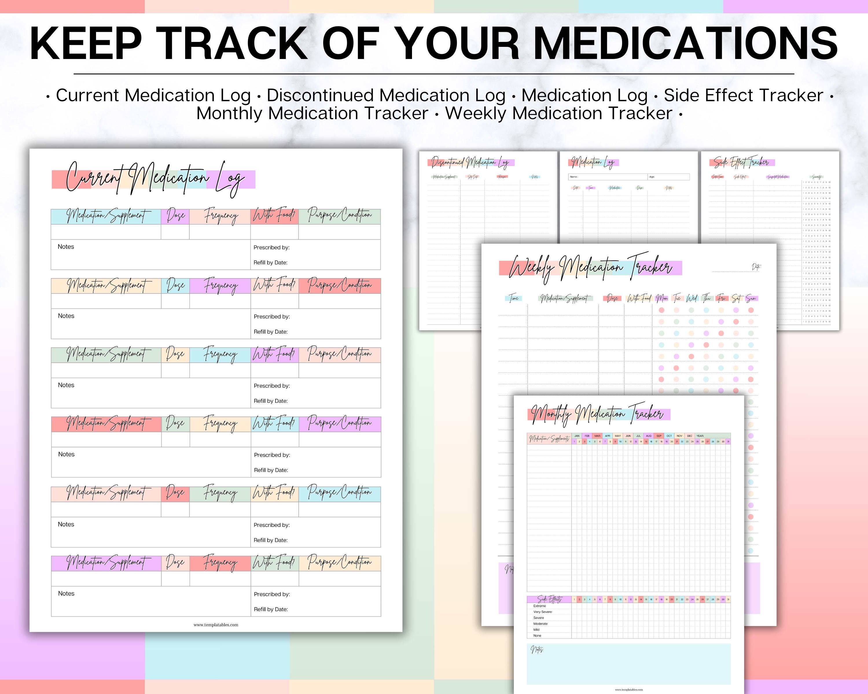 Medical Tracker Bundle, 50 Medical Binder Pages, Medical Planner ...