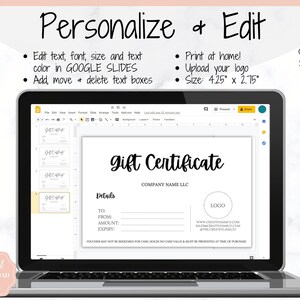 Gift Certificate Template. Editable Gift Voucher, Gift Card Template ...