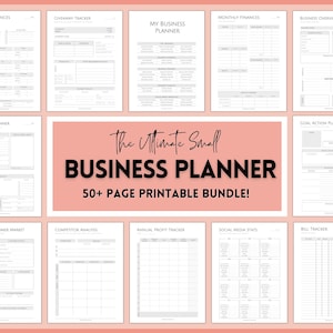 Business Planner Printable BUNDLE, Small Business Planner, Side Hustle ...