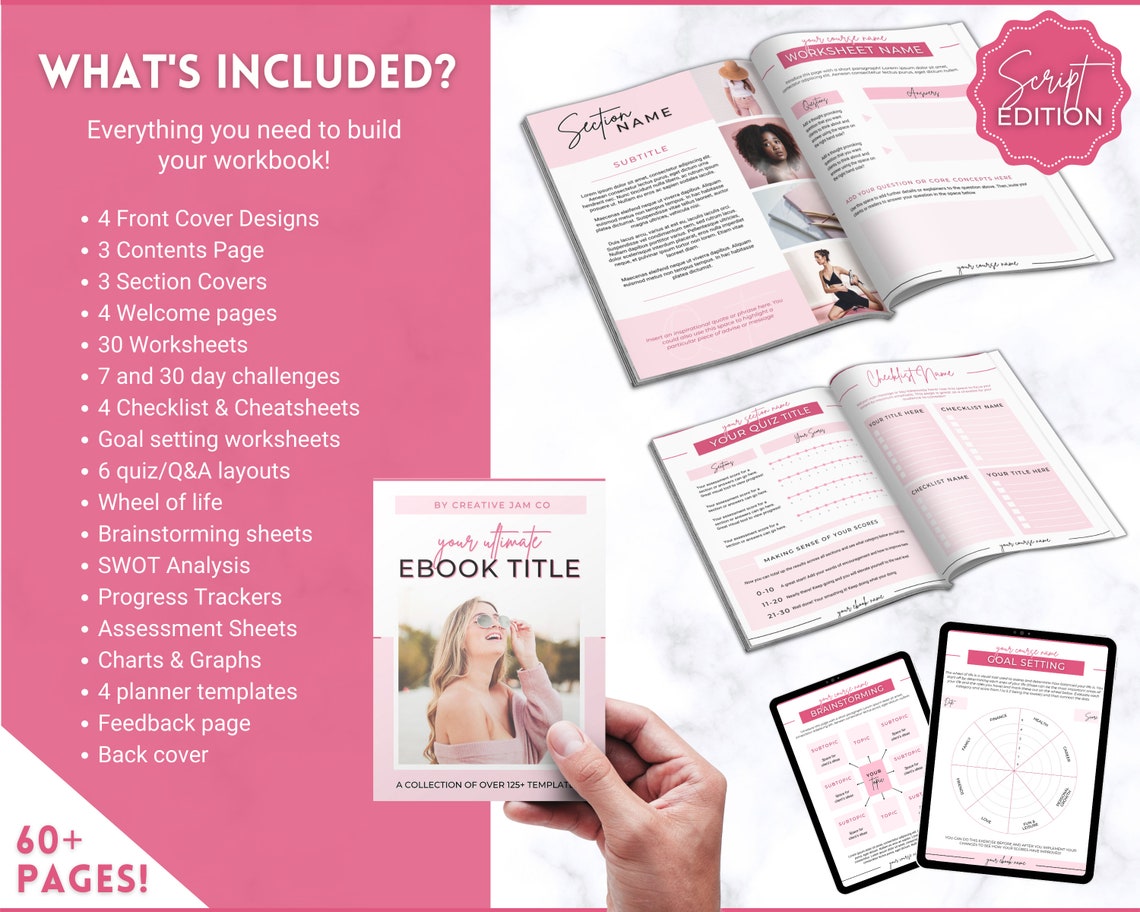 WORKSHEET Template Bundle Canva Workbook Templates Ebook - Etsy