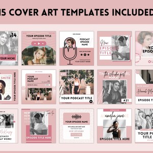 15 Editable Podcast Cover Art Templates. Podcast Canva BUNDLE. Pod Cast ...