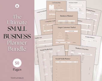 Etsy Planner, Printable Small Business Planner BUNDLE, Business Planner ...