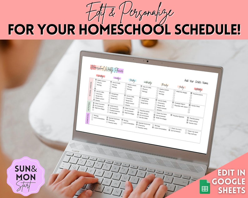 EDITABLE Lesson Plan Template Weekly Lesson Planner - Etsy