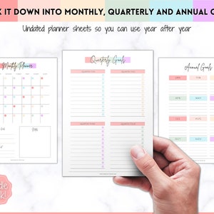 Goal Tracker Printable BUNDLE, 2024 Goals Planner, SMART Goal Setting ...