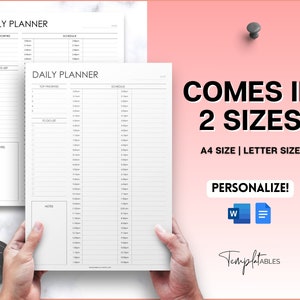 15 Minute Planner, EDITABLE 15 Minutes Daily Planner, 15 Minute Tracker ...
