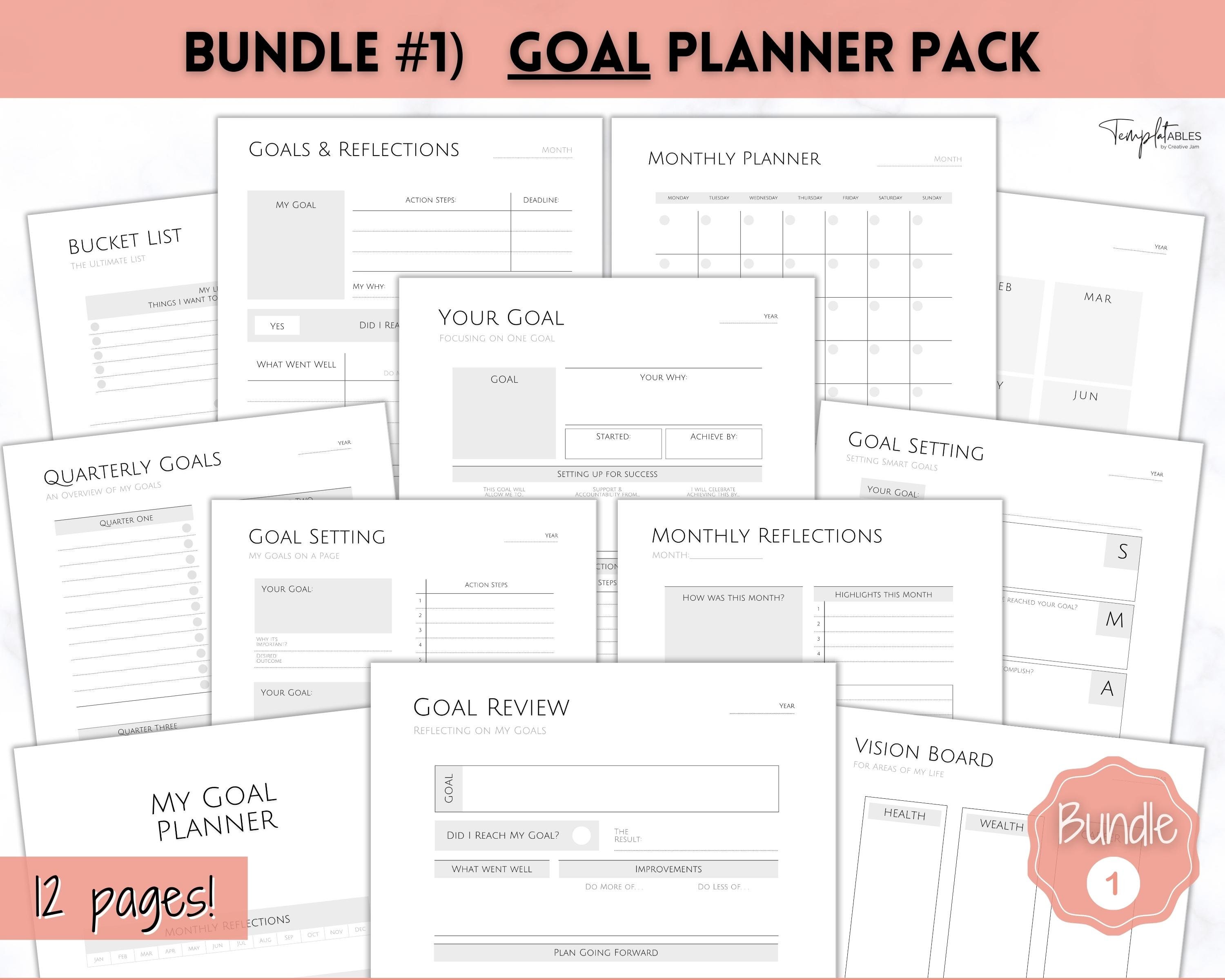 Ultimate PLANNER BUNDLE Printable Goal Planner Finances & - Etsy UK