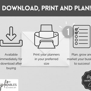 Side Hustle Planner Printable BUNDLE, Small Business Planner, Side ...