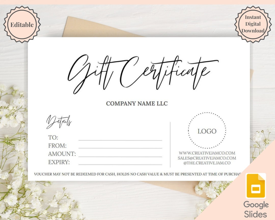 Gift Certificate Template. Editable Gift Voucher, Gift Card Template ...