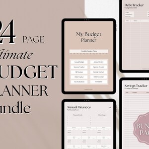 Ultimate Budget Planner Printable BUNDLE, Financial Tracker, Savings ...
