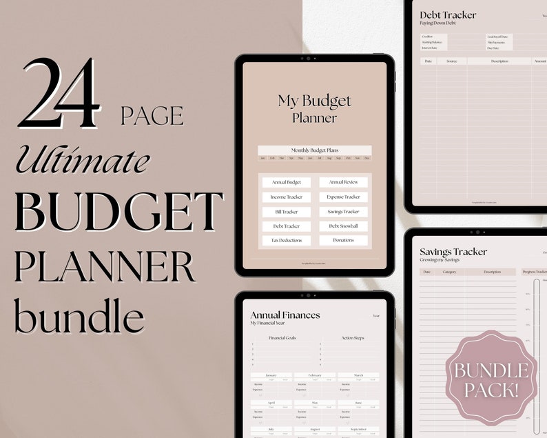 Ultimate Budget Planner Printable BUNDLE Financial Tracker - Etsy
