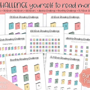 Reading Log, Book Tracker, Printable Reading Challenge, Book Review ...
