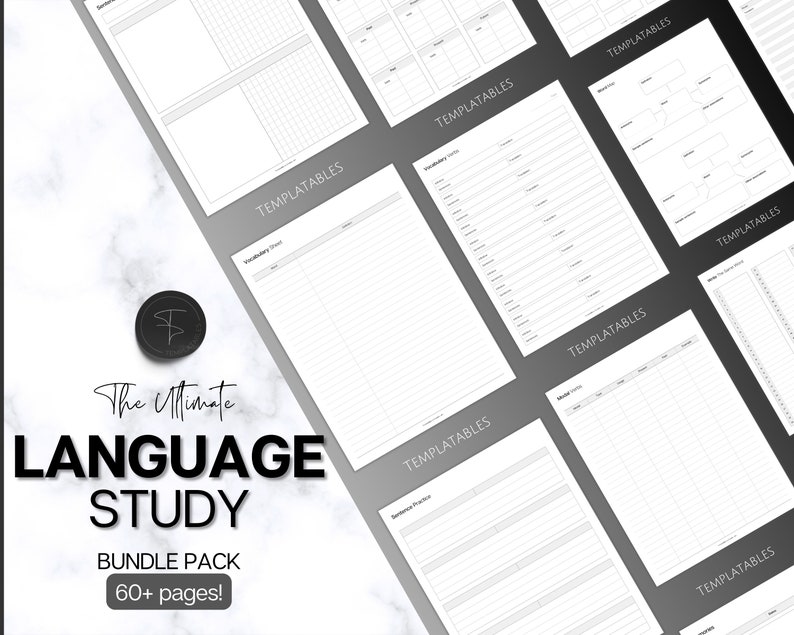 Language Learning Planner, Study Korean, Japanese, Spanish, French ...