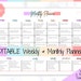 MONTH at a Glance Planner, Editable Weekly & Monthly Planners, to Do ...