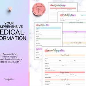 Medical Tracker Bundle, 50 Medical Binder Pages, Medical Planner ...