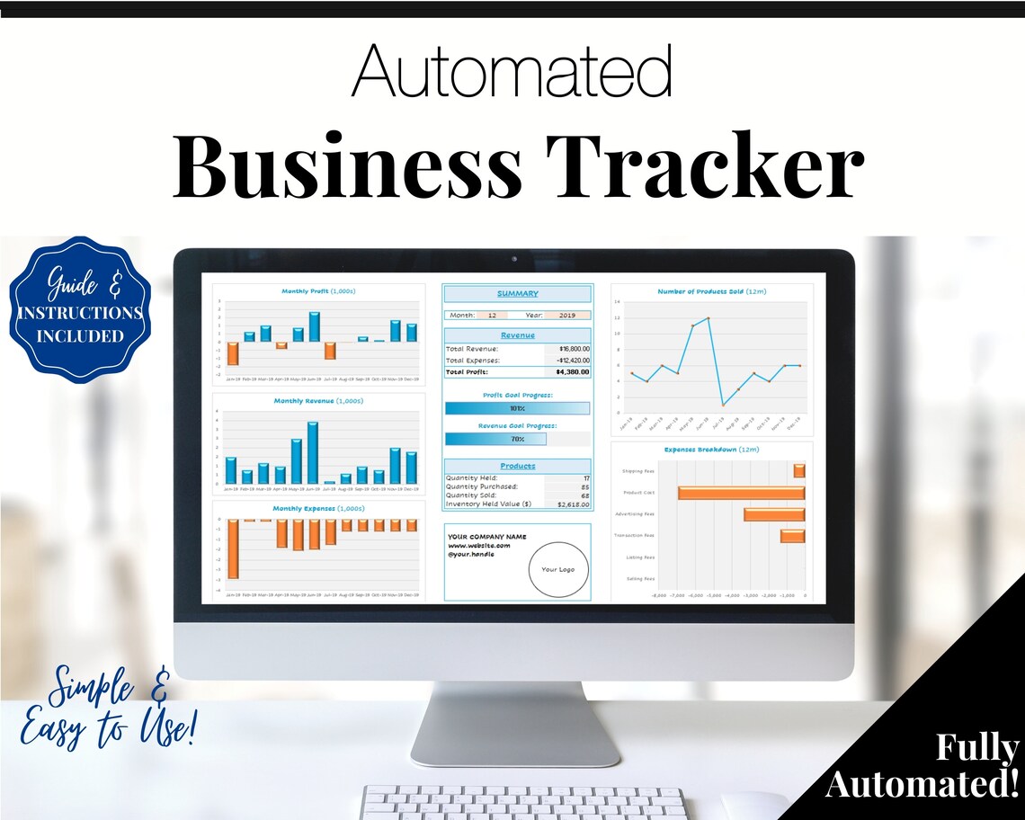 Small BUSINESS Tracker. Editable Spreadsheet for Your Business ...