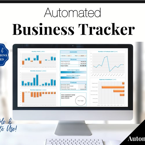 Small BUSINESS Tracker. Editable Spreadsheet for Your | Etsy UK
