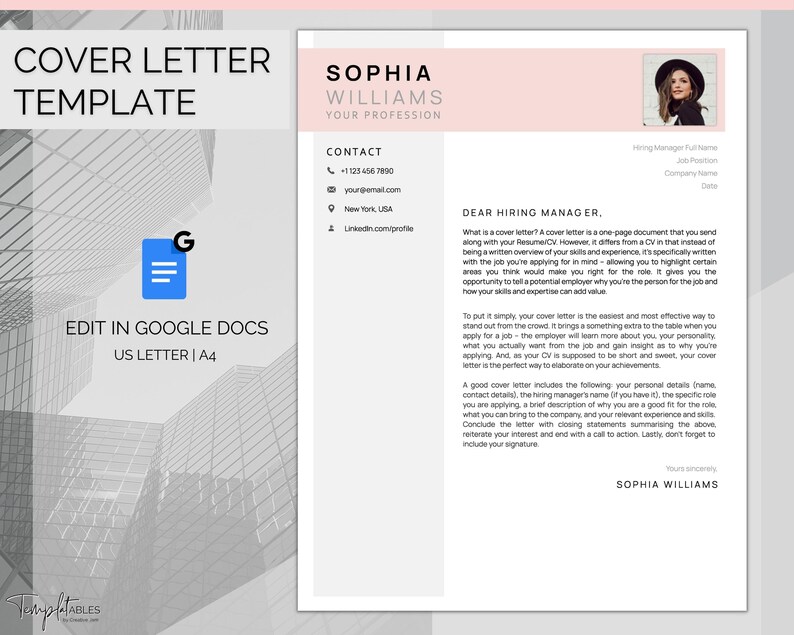 Teacher Resume Template Google Docs. CV Template Professional, Modern ...